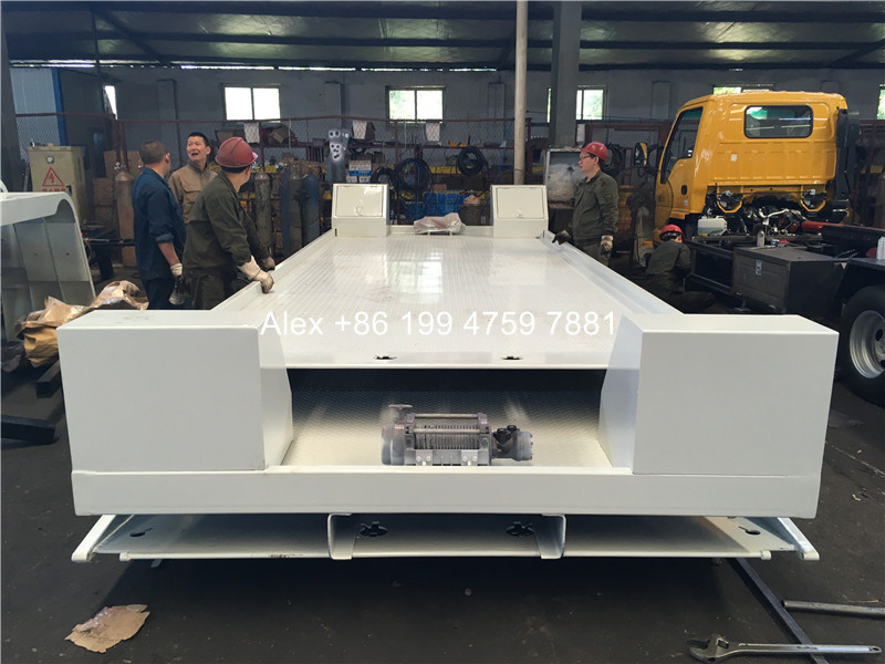 6 Tons Crane Platform Wrecker Flatbed Body Tilt Flatbed Truck Bed ...