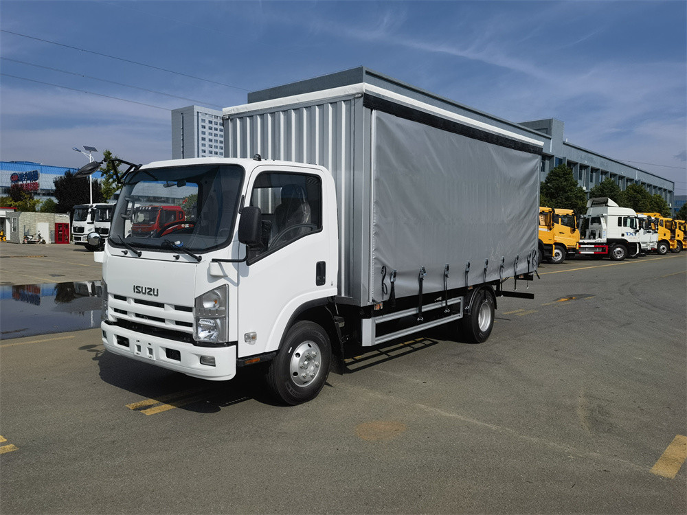 GVW 3500kg Japanese Isuzu Tarpaulin Truck KV100 115hp Light Cargo Box ...